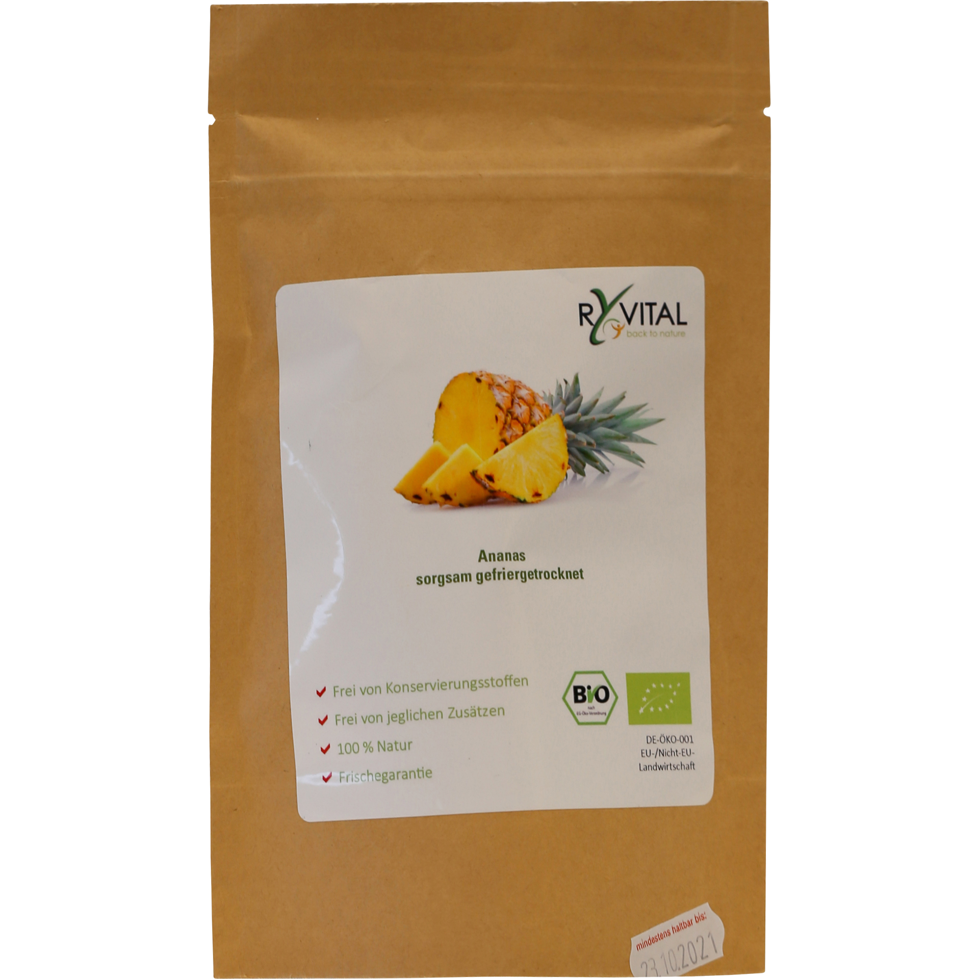 Bio-Ananas gefriergetrocknet 25g (1 Packung) bestellen/kaufen: Online-Shop